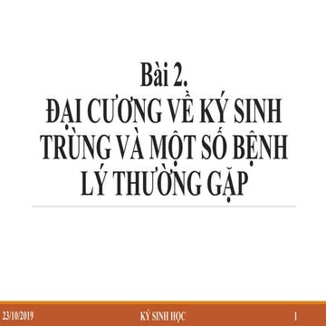 Dai cuong ve ky sinh hoc | PDF