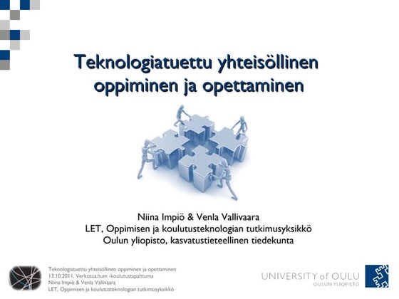 Yhteisollinen oppiminen 131011 | PPT