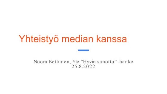 Maria Nyman: Polkuja työhön | PPT