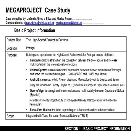 MEGAPROJECT Case Study | PDF | Rail Travel | Travel Type