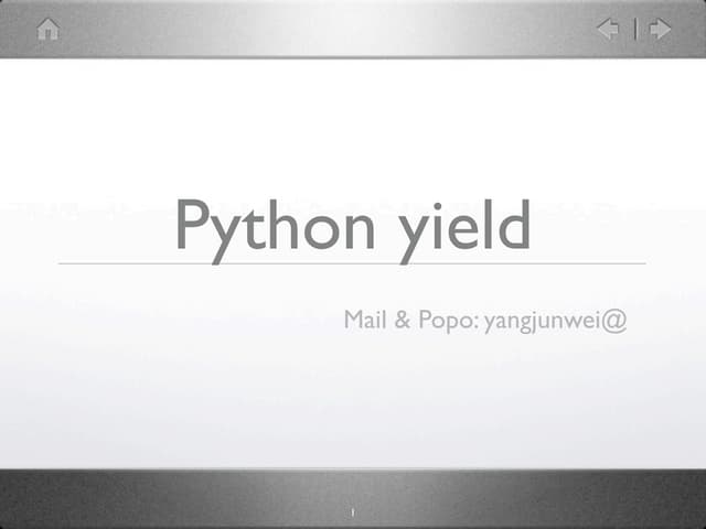Python Yield Key Programming Languages Computing