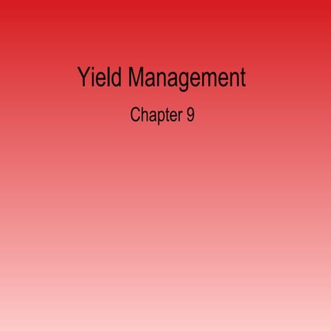 Yield management | PPT