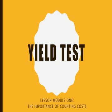 Yield test | PPTX