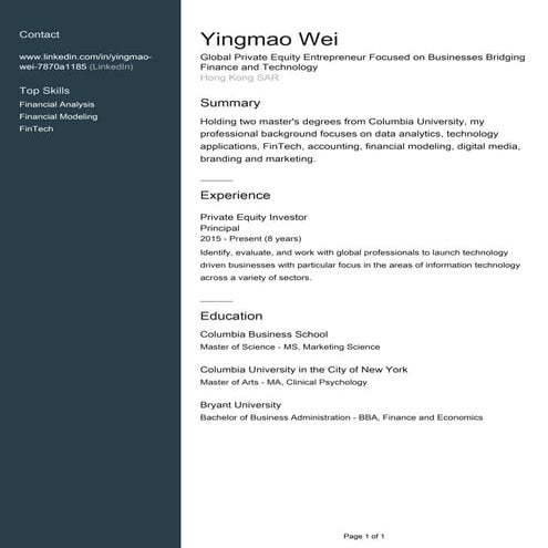 Yingmao Wei LinkedIn Resume.pdf