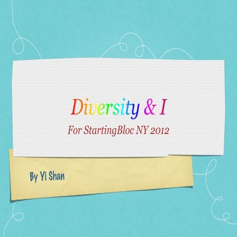 Yi Shan's StartingBloc Application (Essay 2) | PPT