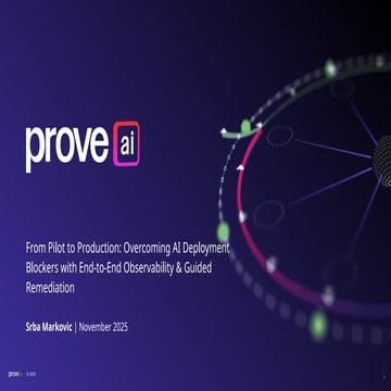 [DSC Europe 25] Srba Markovic - From Pilot to Production: Overcoming AI ...