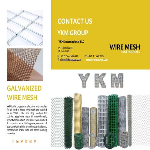 YKM Woven Wire Mesh & Welded Mesh | PPT