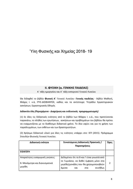 τυπολόγιο φυσικής α λυκείου | PDF