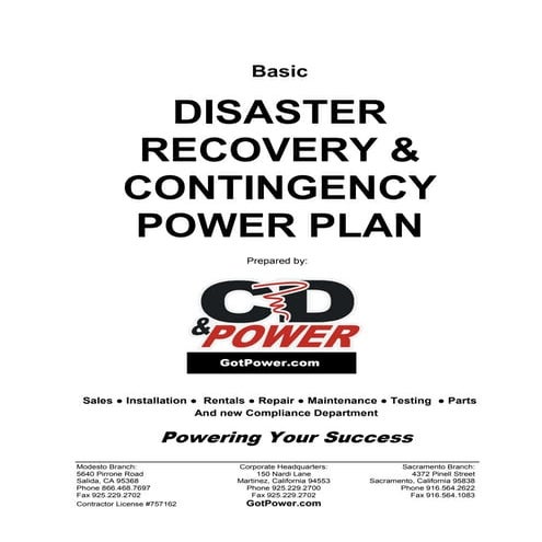 Business continuity and recovery planning for manufacturing | PDF