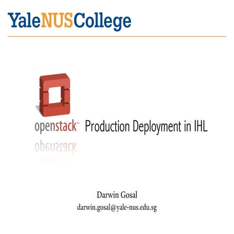 OpenStack Implementation at IHL | PPT