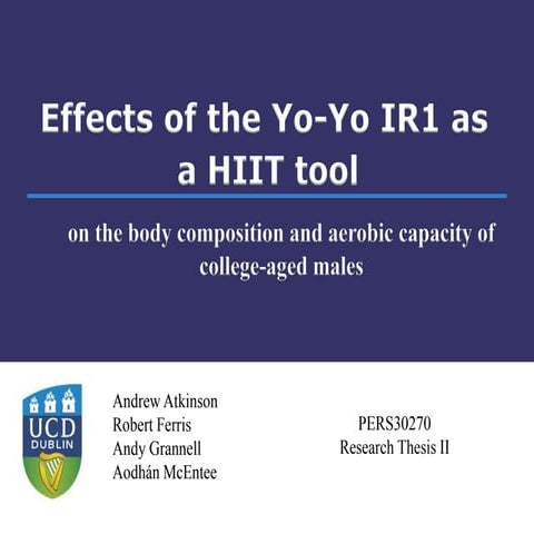 Effects of the Yo-Yo IR1 as a HIIT tool on the Body Composition and ...