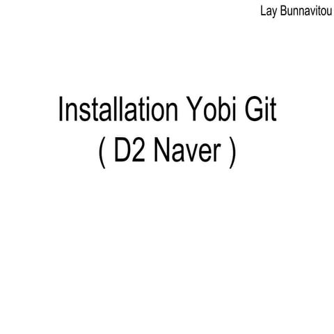 Yobi d2 naver(create) | PPT