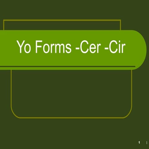 Yo Forms Cer | PPT