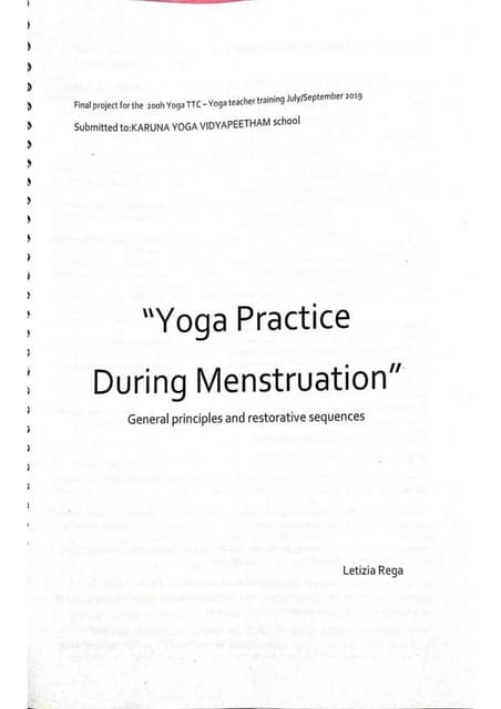 yoga for mensturation - yoga teacher training course project work ... yoga for mensturation - yoga teacher training course project work ...