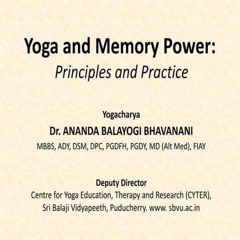 Yoga and memory power | PDF