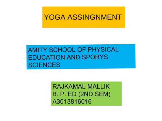 PROJECT.pdf PHYSICAL EDUCATION yoga fitness | PPT