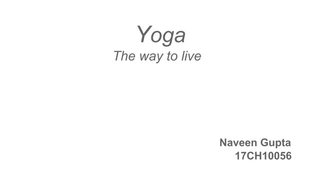 INTRODUCTION TO YOGA | PPTX