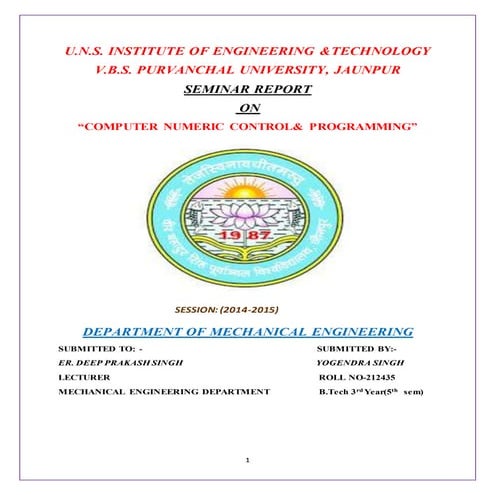 Cnc machine report | DOCX