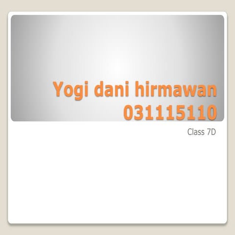 Yogi dani hirmawan | PPTX