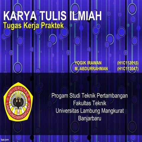 Karya Tulis Ilmiah | PPT