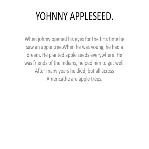 Yohnny appleseed | PPTX