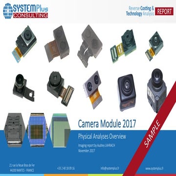 Camera Module Physical Analyses Overview 2017 teardown reverse costing ...