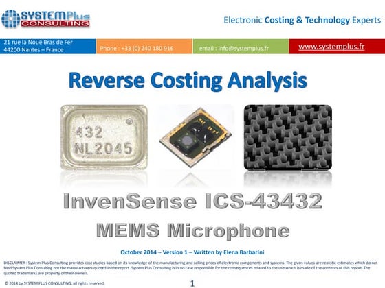 Wolfson WM7121 & WM7132 Top & Bottom Port MEMS Microphones teardown ...