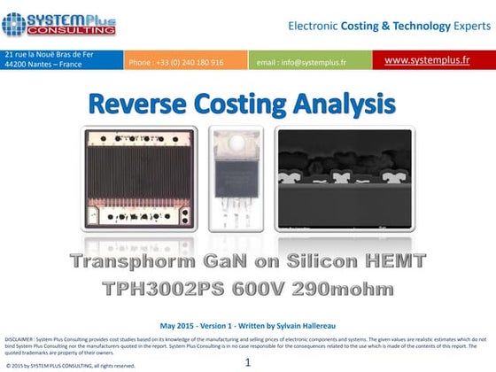 Safran Colibrys VS1000 Series - teardown reverse costing report ...