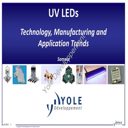 UV LED - Technology, Manufacturing and Application Trends 2015 Report ...