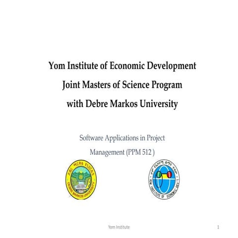 Yom Institute Presentations lecture notes of project management | PPTX