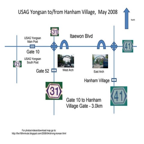 USAG Yongsan To/From Hanham Village Map