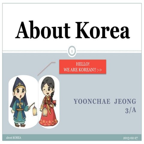 Yoonchae about korea | PPTX