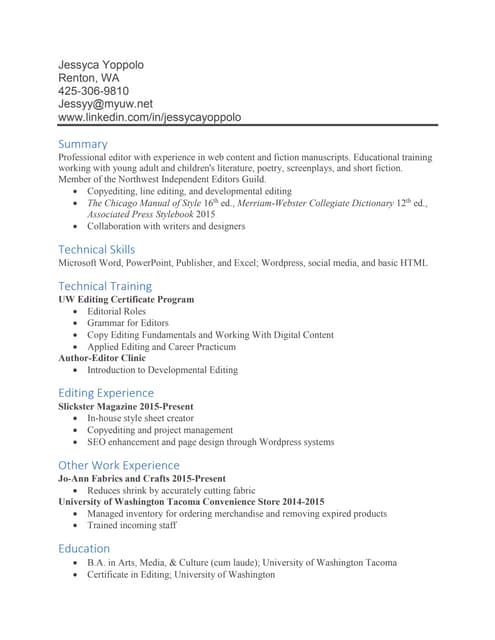 Jessyca Yoppolo, Editor at slickster magazine at Slickster magazine