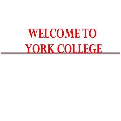 York College(Cuny) Open House | PPT