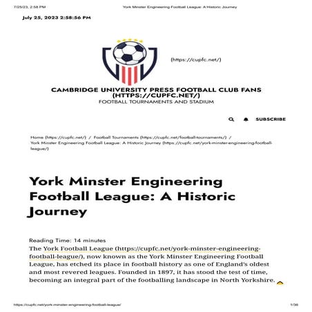 York Minster Engineering Football League_ A Historic Journey.pdf ...