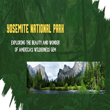 Yosemite National Park - America's Wilderness Gem | PDF