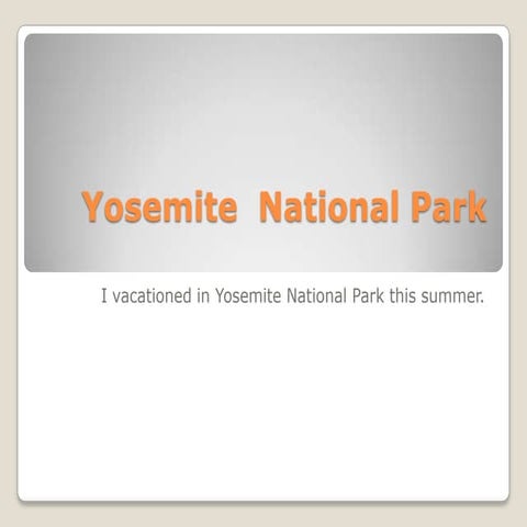 Yosemite national park | PPTX