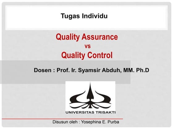 Quality Assurance and Quality Control (QA/QC) Training | PDF