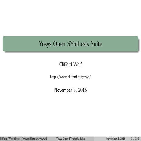yosys_presentation that help in working on the yosys tool | PDF | Programming Languages | Computing