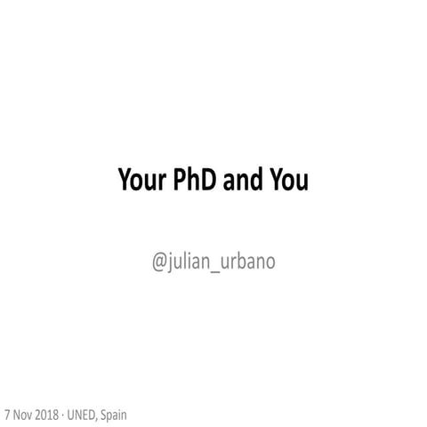 Your PhD and You | PDF