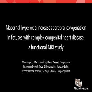 Maternal hyperoxia increases cerebral oxygenation in fetuses with ...