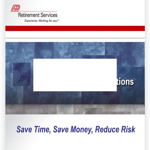 You And ADP 401k | PPT | Retirement Planning | Personal Finance