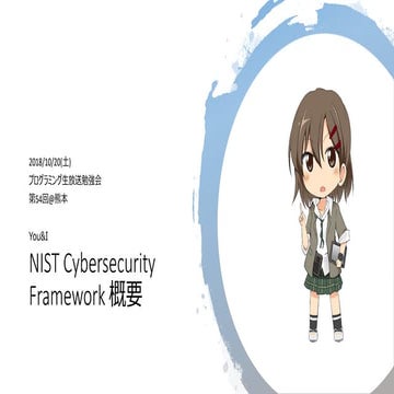 NIST Cybersecurity Framework 概要 | PDF