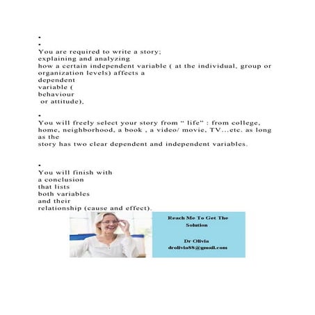 You are required to write a story; explaining and analyzing .docx