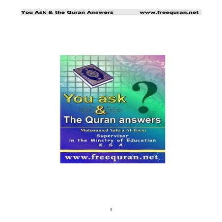 You ask and the qur'an answers | PDF