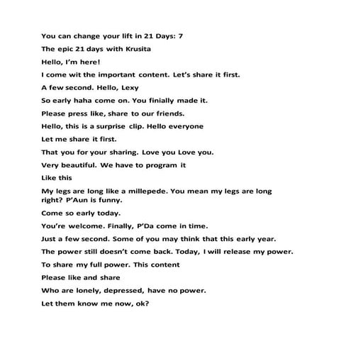 You can change your life in 21 days#7 | PDF