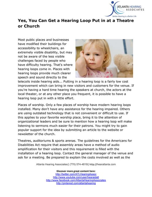 How a Hearing Loop System Operates | PDF