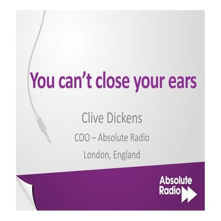 You can not close your ears de ABSOLUTE RADIO par Clive Dickens ...