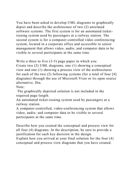 You have been commissioned to create a manual covering the installat.docx