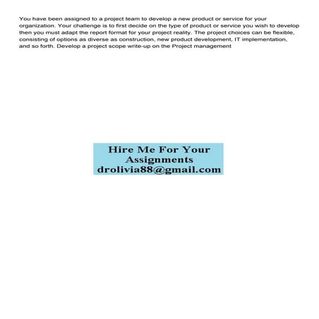 You have been assigned to a project team to develop a new pr.pdf